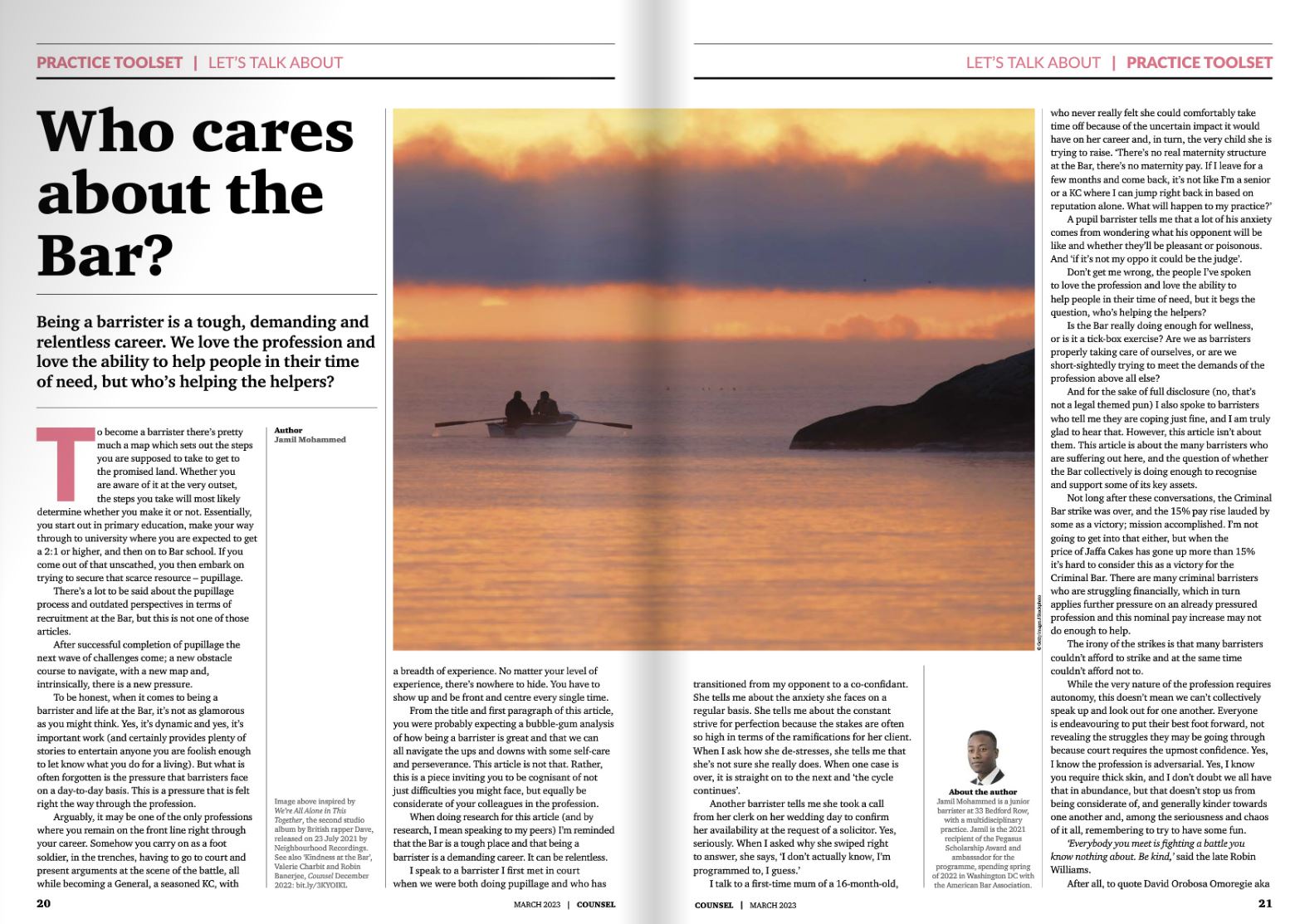 Jamil Mohammed's Article Published in Counsel Magazine: